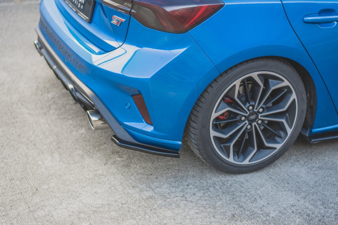 Street+ Heck Ansatz Flaps V.1 passend für Ford Focus ST Mk4 Carbon Lo ...