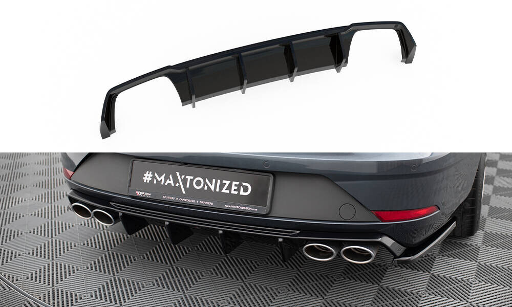 Street+ Heck Ansatz Diffusor V.3 passend für Seat Leon CUPRA ST Mk3 F ...