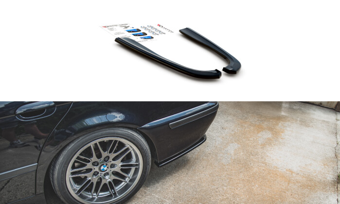 Heck Ansatz Flaps Diffusor fur BMW M5 5 M Paket E39 schwarz Hochglanz
