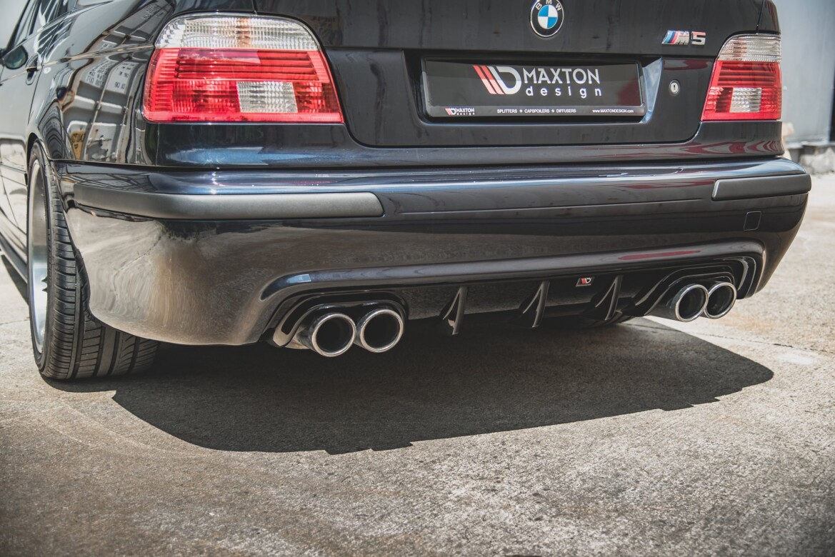 Street+ Heck Ansatz Diffusor passend für BMW M5 / 5 M-Paket E39 schwa ...