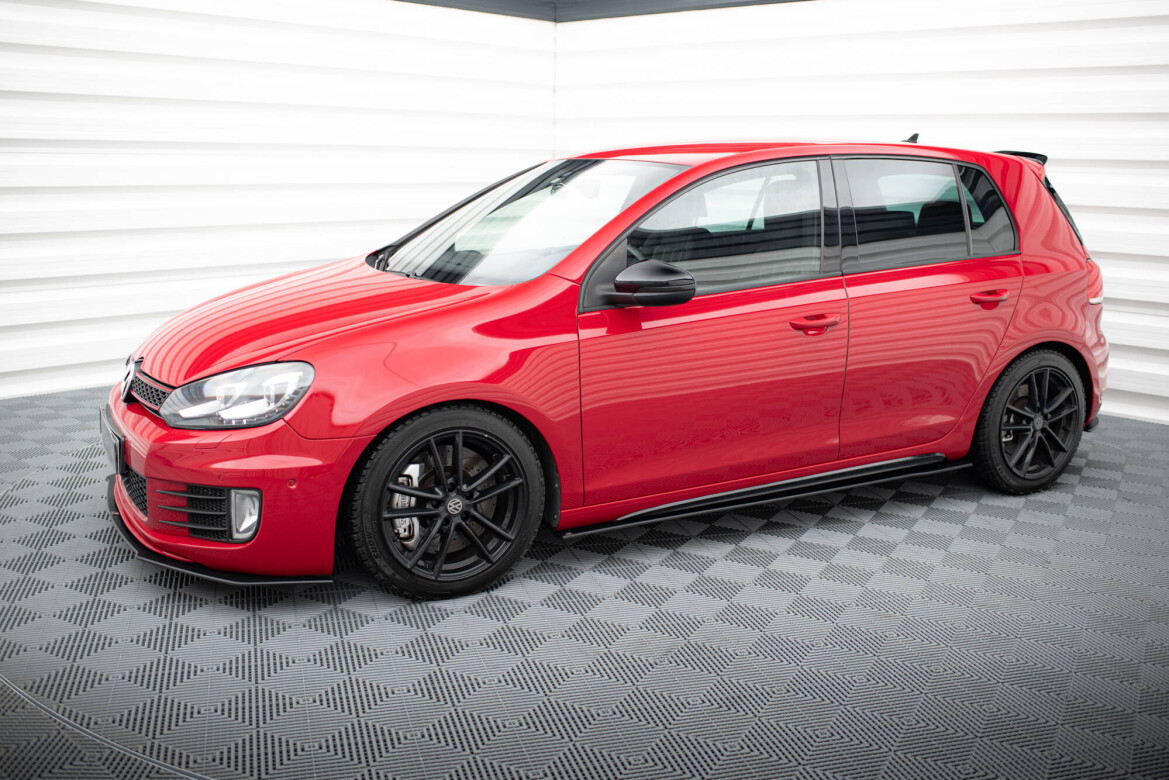 Street Pro Seitenschweller Leisten passend für VW Golf 6 GTI Mk6 rot ...