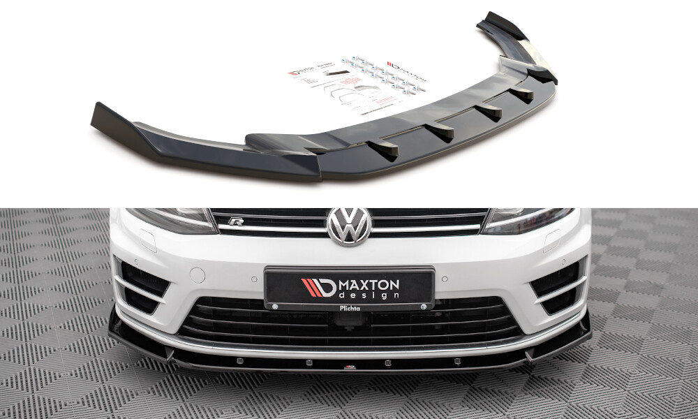 Cup Spoilerlippe Front Ansatz V.4 für VW Golf R / R-Line Mk7 schwarz ...