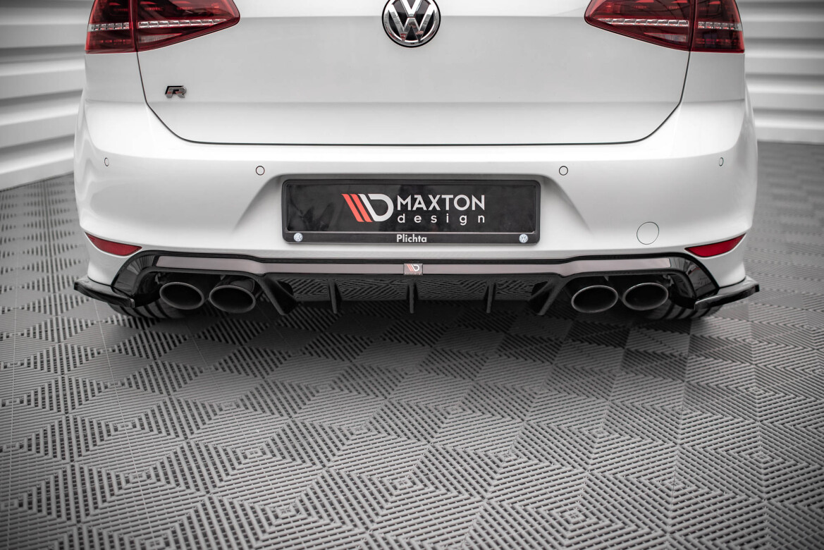 Street+ Heck Ansatz Flaps V.4 passend für VW Golf R Mk7 schwarz Hochg ...