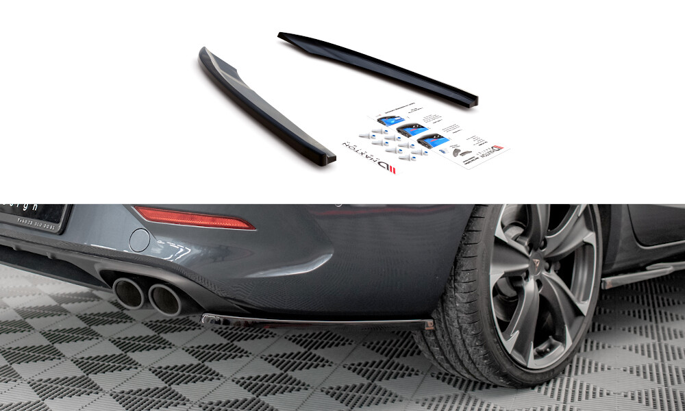 Street+ Heck Ansatz Flaps V.1 passend für CUPRA Leon ST Mk1 FL schwar ...