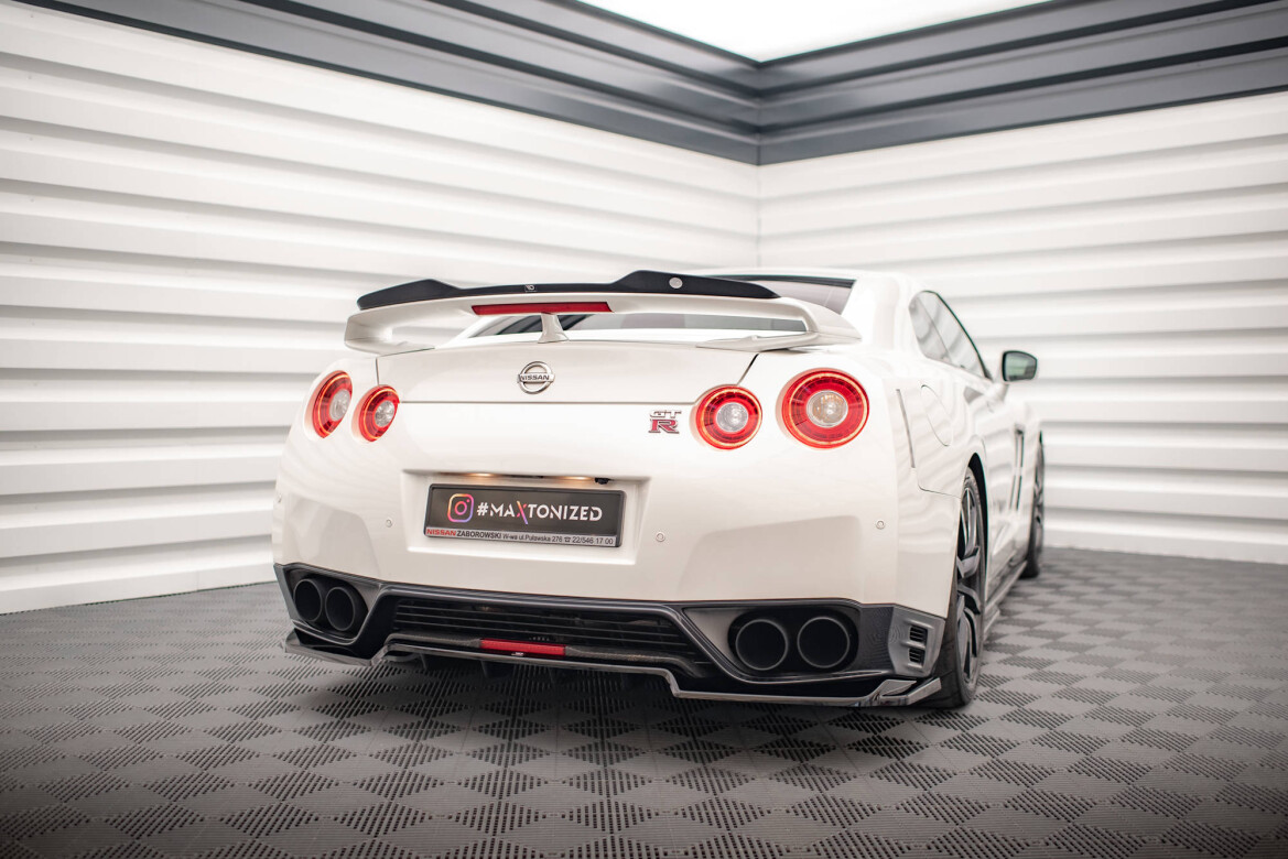 Heck Spoiler Aufsatz Abrisskante für Nissan GTR R35 Facelift schwarz ...
