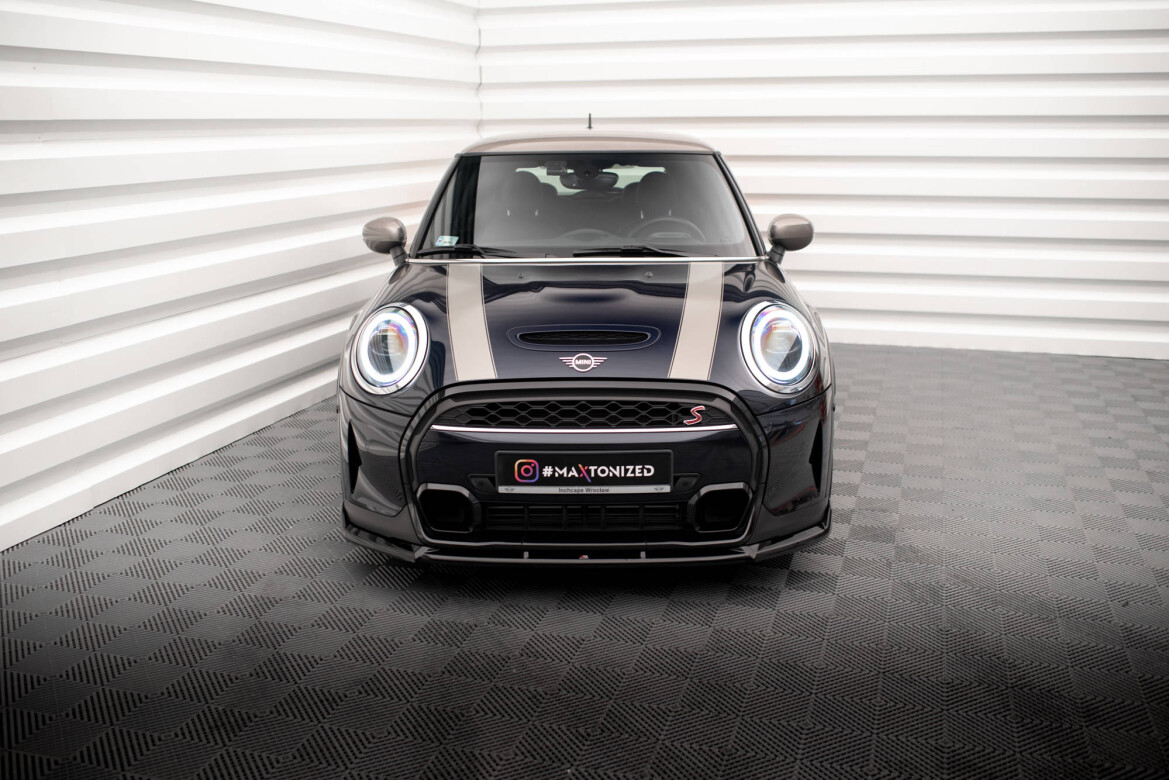 Cup Spoilerlippe Front Ansatz V.2 für Mini Cooper S F56 Facelift schw ...