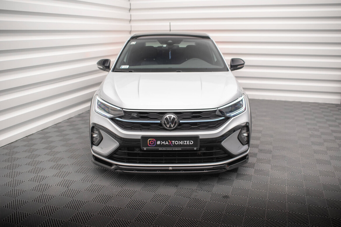 Cup Spoilerlippe Front Ansatz für VW Taigo R-Line Mk1 schwarz Hochgla ...