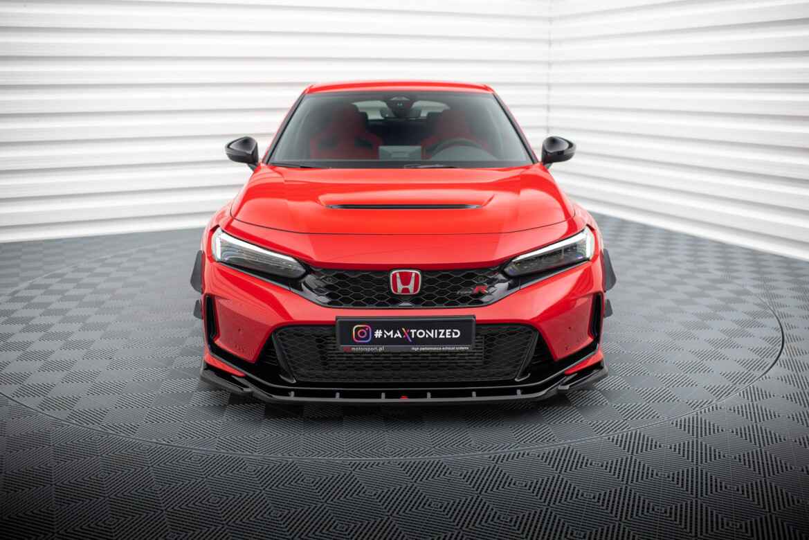 Cup Spoilerlippe Front Ansatz V.3 für Honda Civic Type-R Mk 11 schwar ...