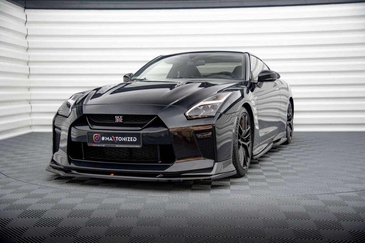 Cup Spoilerlippe Front Ansatz V.1 für Nissan GTR R35 Facelift schwarz ...