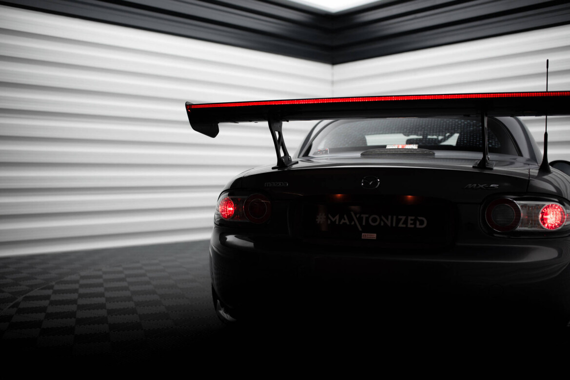 Carbon Heck Spoiler Heckflügel + LED passend für Mazda MX5 Hardtop NC ...