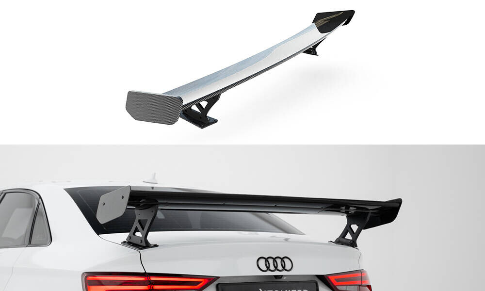 Carbon Heck Spoiler Heckflügel Standfuß Außen passend für Audi A3 / A ...