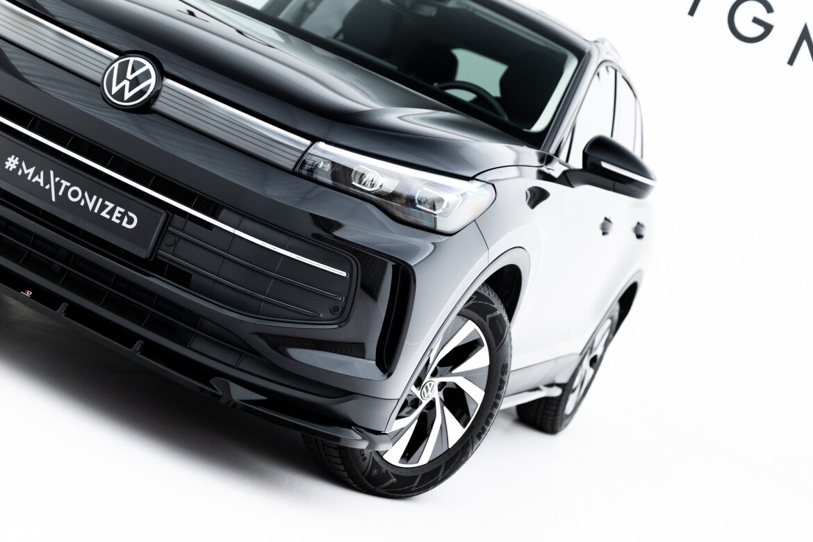 Cup Spoilerlippe Front Ansatz V.1 für VW Tiguan Mk3 schwarz Hochglanz ...