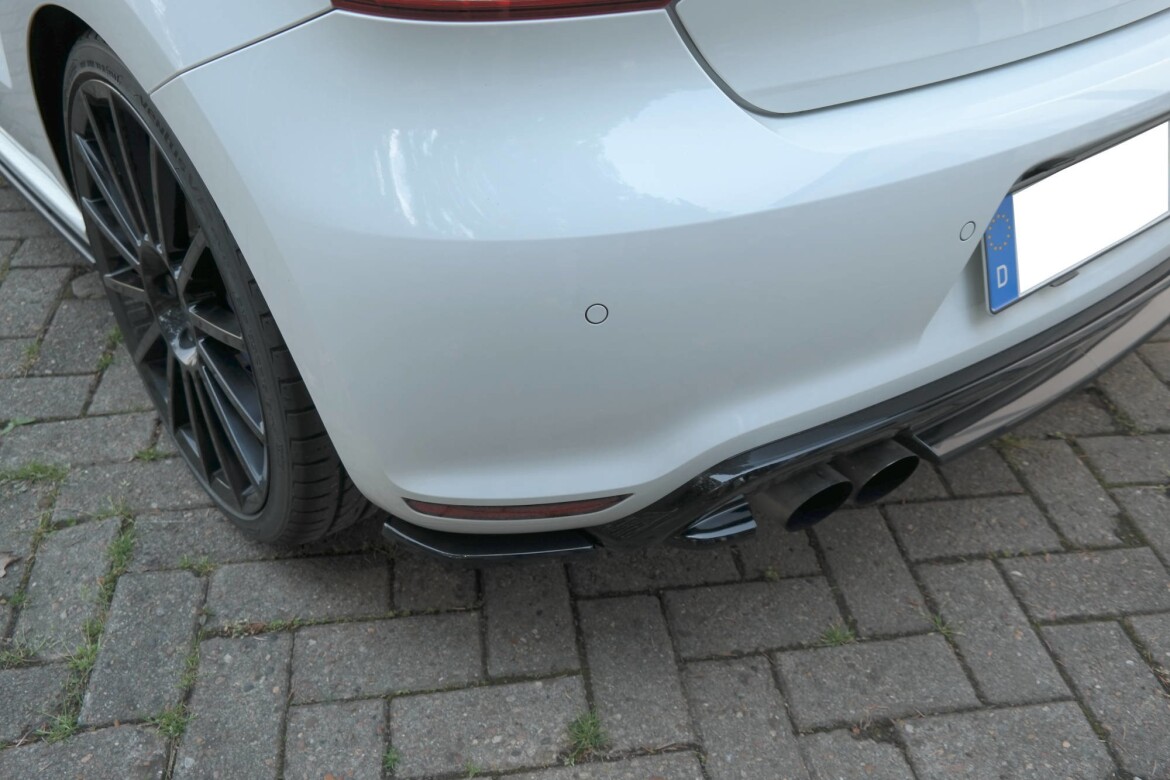 Street+ Heck Ansatz Flaps passend für VW Polo WRC Mk5 schwarz Hochgla ...