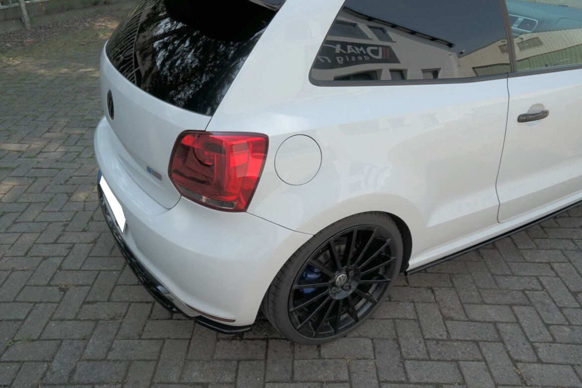 Street+ Heck Ansatz Flaps passend für VW Polo WRC Mk5 schwarz Hochgla ...